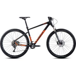 Mountainbike GHOST "Kato Advanced 27.5 AL" Gr. 36, schwarz (schwarz, orange), Fahrr&auml;der, Kinder, 36cm, 27,5 Zoll (69,85cm), f&uuml;r Damen und Herren, Kettenschaltung