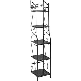 Ablageregal HEINE HOME, schwarz, B:30cm H:150cm T:30cm, Metall, Regale