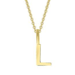 Kettenanh&auml;nger ONE ELEMENT "Buchstaben Anh&auml;nger aus 333 Gelbgold", gold, Schmuckanh&auml;nger, Damen, Buchstabe L, A, Gelbgold 333 Gold, Gelbgold 333, Gold, Kettenanh&auml;nger, Ein Schmuckst&uuml;ck mit Pers&ouml;nlichkeit &ndash; ideal zum Verschenken