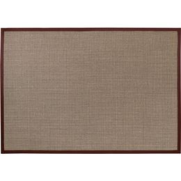 Sisalteppich Dekowe "Brasil", braun, B:133cm H:6mm L:190cm, Sisal, Teppiche, Sisalteppich, Flachgewebe, Obermaterial: 100% Sisal, mit Bord&uuml;re, Wohnzimmer