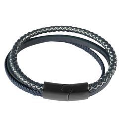 Adelia&acute;s Armband ADELIA&acute;S "Herren Armband &ndash; Lederarmband aus Leder 21 cm", blau, Armb&auml;nder, Herren, 21cm, Leder, Armband, Ideal als Geschenk f&uuml;r besondere Anl&auml;sse