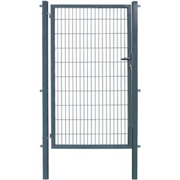 Zauneinzelt&uuml;r Arvotec "ESSENTIAL", grau (anthrazit), B:120cm H:200cm, Metall, Tore, Breite: 100 - 120 cm, H&ouml;he: 80 - 200 cm, zum Einbetonieren