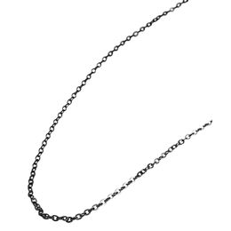 Adelia&acute;s Kette ohne Anh&auml;nger ADELIA&acute;S "Unisex Halskette &ndash; Ankerkette aus Edelstahl 45+5", schwarz, Halsketten, Damen, 50cm, Edelstahl, Ideal als Geschenk zum einfach so