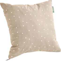 Dekokissen Paidi "in 40x40 cm, Baumwolle, verschiedene Farben, gepunktet", sleepy sand, gepunktet, B:40cm H:10cm L:40cm, Baumwolle, Polyester, Dekokissen_Sitzkissen_Kissenh&uuml;llen, Zierkissen mit F&uuml;llung, abnehmbarer und waschbarer Bezug