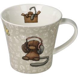 Tasse Goebel "Coffee-/Tea Mug Anouk - Alle lieben Affi", bunt, B:10cm H:9,5cm, Porzellan, Trinkgef&auml;&szlig;e, Tasse