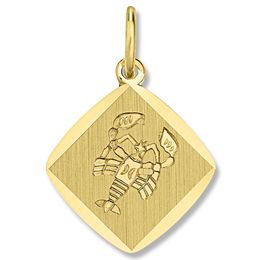 Sternzeichenanh&auml;nger ONE ELEMENT "Sternzeichen Anh&auml;nger aus 333 Gelbgold", gold, Schmuckanh&auml;nger, Damen, Krebs im Setmit Halskette, Steinbock, Gelbgold 333 Gold, Gelbgold 333, Gold