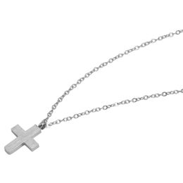 Adelia&acute;s Kette ohne Anh&auml;nger ADELIA&acute;S "Damen Halskette mit Anh&auml;nger &ndash; Kreuz aus Edelstahl", silber, Halsketten, Damen, 48cm, Edelstahl, Ideal als Geschenk zum einen besonderen Tag