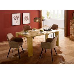 Esstisch OTTO HOME "Marbella", braun (akazie), B:180cm H:75cm T:90cm, Tische, Esstisch, aus massivem Akazienholz
