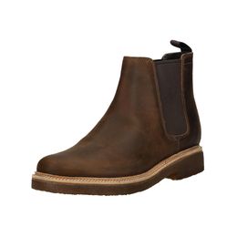 Stiefelette Clarks "Clarks Stiefelette Leder", Herren, Gr. 43, braun, Leder, Schuhe Stiefelette