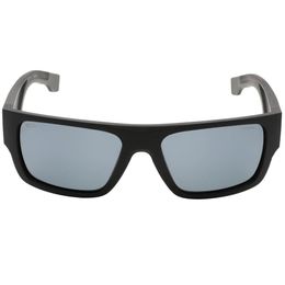 HUGO BOSS &ndash; Graue, polarisierte Sonnenbrille mit HC-OL-Gl&auml;sern in Mattschwarz