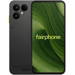 FAIRPHONE Smartphone "Gen. 6", Energieeffizienz: A (A-G), schwarz (horizon schwarz), 256 GB, Mobiltelefone