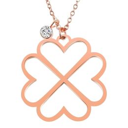 Adelia&acute;s Kette ohne Anh&auml;nger ADELIA&acute;S "Damen Halskette mit Anh&auml;nger &ndash; Kleeblatt aus Edelstahl", gold, Halsketten, Damen, 45cm, Edelstahl, Perfekt zum Verschenken an besondere Menschen
