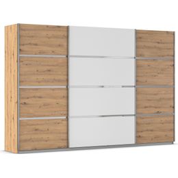 Kleiderschrank Rauch "Schwebet&uuml;renschrank Garderobe Schrank TOP ANGEBOT Avola", wei&szlig; (eiche artisan, alpinwei&szlig;, leisten chrom), B:315cm H:210cm T:62cm, Holzwerkstoff, Schr&auml;nke, Kleiderschrank, mit eleganten Zierleisten in Chrom, Schwarz oder Wei&szlig; MADE IN GERMANY