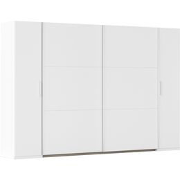 Schwebet&uuml;renschrank Rauch "Kleiderschrank Dreht&uuml;renschrank Schrank Garderobe KRONACH", wei&szlig; (alpinwei&szlig;, griffleisten alu), B:311cm H:210cm T:59cm, Holzwerkstoff, Schr&auml;nke, Schwebet&uuml;renschrank, mit Dreh- und Schwebet&uuml;ren und vielen Einlegeb&ouml;den MADE IN GERMANY