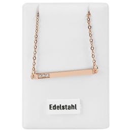 Adelia&acute;s Kette ohne Anh&auml;nger ADELIA&acute;S "Damen Halskette aus Edelstahl mit Strass Steinchen 43 cm", gold, Halsketten, Damen, 43cm, Edelstahl, Perfekt als Geschenk zum Weihnachten