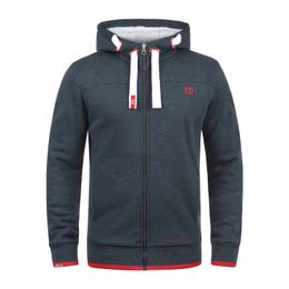 !Solid Kapuzensweatjacke SOLID "Kapuzensweatjacke SDBenjamin", Herren, Gr. M, blau (ins blu m), Obermaterial: 50% Baumwolle CO. 50% Polyester PES., Sweatjacken