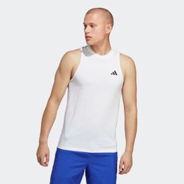Tanktop adidas Performance "TRAIN ESSENTIALS FEELREADY TRAINING SLEEVELESS", Herren, Gr. XXL, schwarz-wei&szlig; (wei&szlig;, schwarz), Single Jersey, Obermaterial: 70% Polyester, 30% Baumwolle, clean, tiefer Rundhals, Tops Tanktop