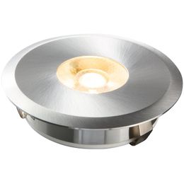 Heitronic LED Einbaustrahler "Austin", grau (aluminiumfarben), 1, &Oslash; 8,2cm H: 2,27cm, 1 Stk., Leuchten, Einbauleuchte,LED-Downlight,Edelstahlgeh&auml;use, sehr geringe Einbautiefe, LED Einbaustrahler