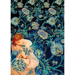 Vliestapete Komar "Digitaldruck Vlies - Femme d'Or - Gr&ouml;&szlig;e 200 x 280 cm", bunt, B:200m L:280m, Vlies, Tapeten, Wohnzimmer, Schlafzimmer