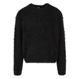 Rundhalspullover Urban Classics "Urban Classics Herren Feather Sweater", Herren, Gr. XXL, schwarz, 51% Polyacryl, 49% Polyamid, unifarben, normal, Rundhals, Pullover Rundhalspullover
