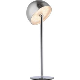 OTTO HOME Tischleuchte "Akku Tischlampe Gerrin Indoor Outdoor, magnetischer Flaschenaufsatz", grau (chrom), 1, &Oslash; 11cm H: 34,4cm, Leuchten, Pilzlampe Flaschenaufsatz, Regulierung der Lichtst&auml;rke, Pilz, Lampe, Tischleuchte