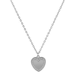 Adelia&acute;s Kette ohne Anh&auml;nger ADELIA&acute;S "Damen Halskette mit Anh&auml;nger &ndash; Herz aus Edelstahl", silber, Halsketten, Damen, 43cm, Edelstahl, Zum Verschenken &ndash; ideal zum Weihnachten