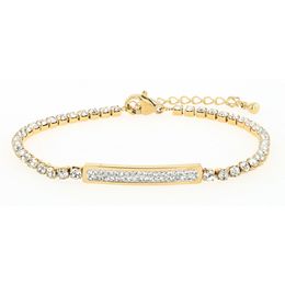 Adelia&acute;s Armband ADELIA&acute;S "Damen Armband aus Edelstahl mit Strass Steinchen 16 cm", gold, Armb&auml;nder, Damen, 16cm, Edelstahl, Armband, Perfekt als Geschenk zum einfach so