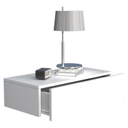 Nachttisch Vcm "Holz Wandschublade Wand H&auml;nge Nachttisch Usal M60", wei&szlig;, B:60cm T:30cm, Sideboards, Nachttisch