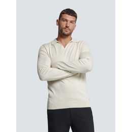 Rundhalspullover NO EXCESS "NO EXCESS Polokragen-Pullover", Herren, Gr. XXL, grau (kitt), 71% Viskose, 29% Nylon, Pullover Rundhalspullover