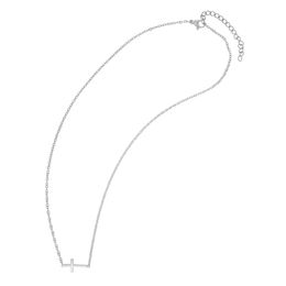Adelia&acute;s Kette ohne Anh&auml;nger ADELIA&acute;S "Damen Halskette mit Anh&auml;nger &ndash; Kreuz aus Edelstahl", silber, Halsketten, Damen, 42cm, Edelstahl, Ein stilvolles Geschenk f&uuml;r besondere Momente