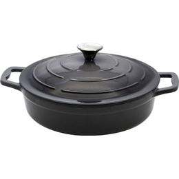 Br&auml;ter ELO Basic "Basaltgrau", schwarz (grau), B:29,5cm H:9,5cm L:34,5cm &Oslash;:28cm, T&ouml;pfe, Au&szlig;en basaltgrau emailliert