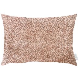 Dekokissen Apelt "Toulouse", rose, unifarben, B:45cm H:10cm L:35cm, Chenille, Polyester, Dekokissen_Sitzkissen_Kissenh&uuml;llen, Chenille mit 3D Effekt