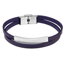 Adelia&acute;s Armband ADELIA&acute;S "Unisex Armband aus Leder 21 cm", blau, Armb&auml;nder, Damen, 21cm, Leder, Armband, Zum Verschenken an Menschen, die Ihnen am Herzen liegen