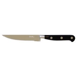 Pinti Inox Steakmesser PINTINOX "CLASSIC mit S&auml;geschliff", schwarz, B:7mm, Edelstahl, Kunststoff, Essmesser
