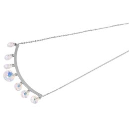 Adelia&acute;s Kette ohne Anh&auml;nger ADELIA&acute;S "Damen Halskette &ndash; Ankerkette aus Edelstahl mit Zirkonia 43 cm", silber, Halsketten, Damen, 43cm, Edelstahl, Eine sch&ouml;ne Geschenkidee f&uuml;r jeden Anlass