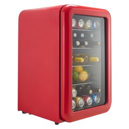 Hanseatic Getr&auml;nkek&uuml;hlschrank "HBC115ERRH red", Energieeffizienz: E (A-G), silber (rot), B:55cm H:83,5cm T:55,5cm, K&uuml;hlschr&auml;nke, inkl. 3 Jahre Herstellergarantie