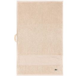 G&auml;stehandtuch Lacoste "LLECROCO", beige (cappuccino), B:40cm L:60cm, Frottier, Obermaterial: 100% Baumwolle, Handt&uuml;cher, mit Label-Applikationen