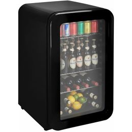 Hanseatic Getr&auml;nkek&uuml;hlschrank "HBC115ERBH black", Energieeffizienz: E (A-G), silber (schwarz), B:55cm H:83,5cm T:55,5cm, K&uuml;hlschr&auml;nke, inkl. 3 Jahre Herstellergarantie