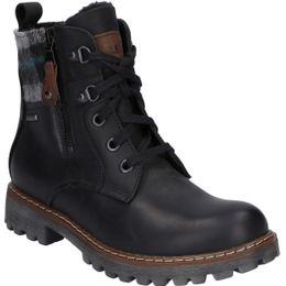 Stiefelette Josef Seibel "Marta 52, schwarz-kombi", Damen, Gr. 37, schwarz (schwarz, kombi), Obermaterial: 80% Rindsleder Leather cow. 20% Textilmaterial TEXMAT., Schuhe Stiefelette