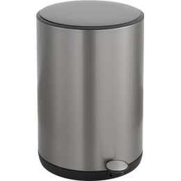 M&uuml;lleimer OTTO HOME "Lennu, mit verz&ouml;gertem Schlie&szlig;mechanismus und verstecktem Griff", metal grau, B:25cm H:37,8cm T:30,6cm, Edelstahl, M&uuml;lleimer, M&uuml;lleimer, moderner Treteimer f&uuml;r K&uuml;che oder Bad, Abfalleimer mit Deckel