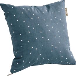 Dekokissen Paidi "in 40x40 cm, Baumwolle, verschiedene Farben, gepunktet", night blau, gepunktet, B:40cm H:10cm L:40cm, Baumwolle, Polyester, Dekokissen_Sitzkissen_Kissenh&uuml;llen, Zierkissen mit F&uuml;llung, abnehmbarer und waschbarer Bezug