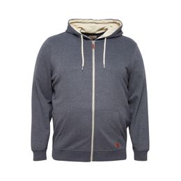 Kapuzensweatjacke Blend "Kapuzensweatjacke BHHulker Big & Tall", Herren, Gr. 5XL, blau (marineblaus), Obermaterial: 60% Baumwolle CO. 40% Polyester PES., Sweatjacken