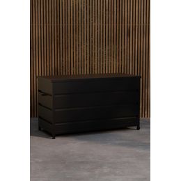 Truhe VENTURE HOME "Nisis, funktionale Aufbewahrungsbox f&uuml;r praktische Aufbewahrung", schwarz, T:60cm, Aluminium, Truhen, Kissenbox, mit Stauraum, Aluminiumgestell, stabil, vielseitig