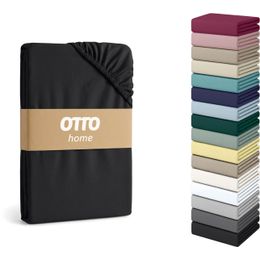 Spannbettlaken OTTO HOME "Physalis Topper COMFORT", schwarz, B:120cm L:200cm, Jersey, Obermaterial: 100% Baumwolle, Bettlaken, Spannbettlaken, bis 10 cm H&ouml;he, Bettlaken, Laken, in Comfort & Premium Qualit&auml;t