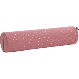 Nackenkissen Paidi "in verschiedenen Farben, gepunktet, 85 cm, Baumwolle, Bettkantenschutz", rot berry, L:85cm &Oslash;:20cm, Baumwolle, Funktionskissen, Aufsteckkissen, abnehmbarer und waschbarer Bezug, R&uuml;ckenkissen
