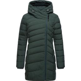 Wintermantel Ragwear "Teela", Damen, Gr. XL (42), gr&uuml;n (dunkelgr&uuml;n), Au&szlig;enmaterial: 100% Polyester. Innenfutter: 100% Polyester. Wattierung: 100% Polyester, figurumspielend ca. Mitte Oberschenkel, &Auml;rmel ohne &Auml;rmelschlitz Rippstrickb&uuml;ndchen, M&auml;ntel Wintermantel, Wasserdichter Steppmantel mit hohem Kragen