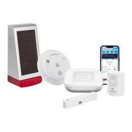 homematic IP Smart-Home Starter-Set "Starter Set Alarm + Au&szlig;ensirene", wei&szlig;, B:28,5cm H:32cm T:40,5cm, Smart-Home-Stationen