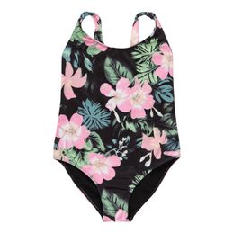 Badeanzug Roxy "Shadow Floral", M&auml;dchen, Gr. 12(148-156cm), schwarz, Obermaterial: 18% Elasthan, 82% Microfaser;, Badeanz&uuml;ge Badeanzug