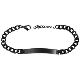 Adelia&acute;s Armband ADELIA&acute;S "Unisex Armband &ndash; Panzerarmband aus Edelstahl 21 cm", schwarz, Armb&auml;nder, Damen, 21cm, Edelstahl, Armband, Ein kleines Geschenk mit gro&szlig;er Wirkung
