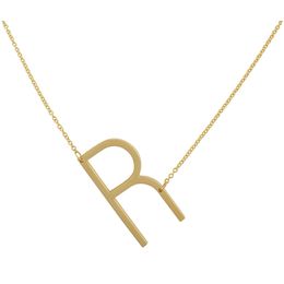 Adelia&acute;s Kette ohne Anh&auml;nger ADELIA&acute;S "Damen Halskette mit Anh&auml;nger &ndash; Buchstabe aus Edelstahl", gold, Halsketten, Damen, 48cm, Edelstahl, Ideal zum Verschenken &ndash; schlicht und stilvoll
